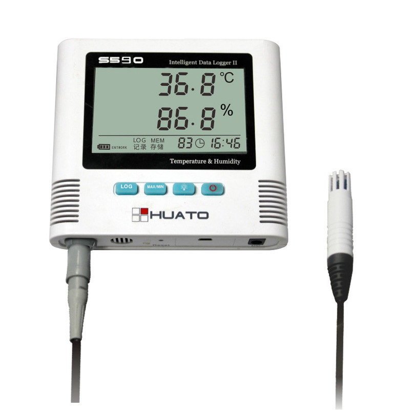 External ±0.1℃ Accuracy Sensor Record 86000 data Temperature Humidity ...