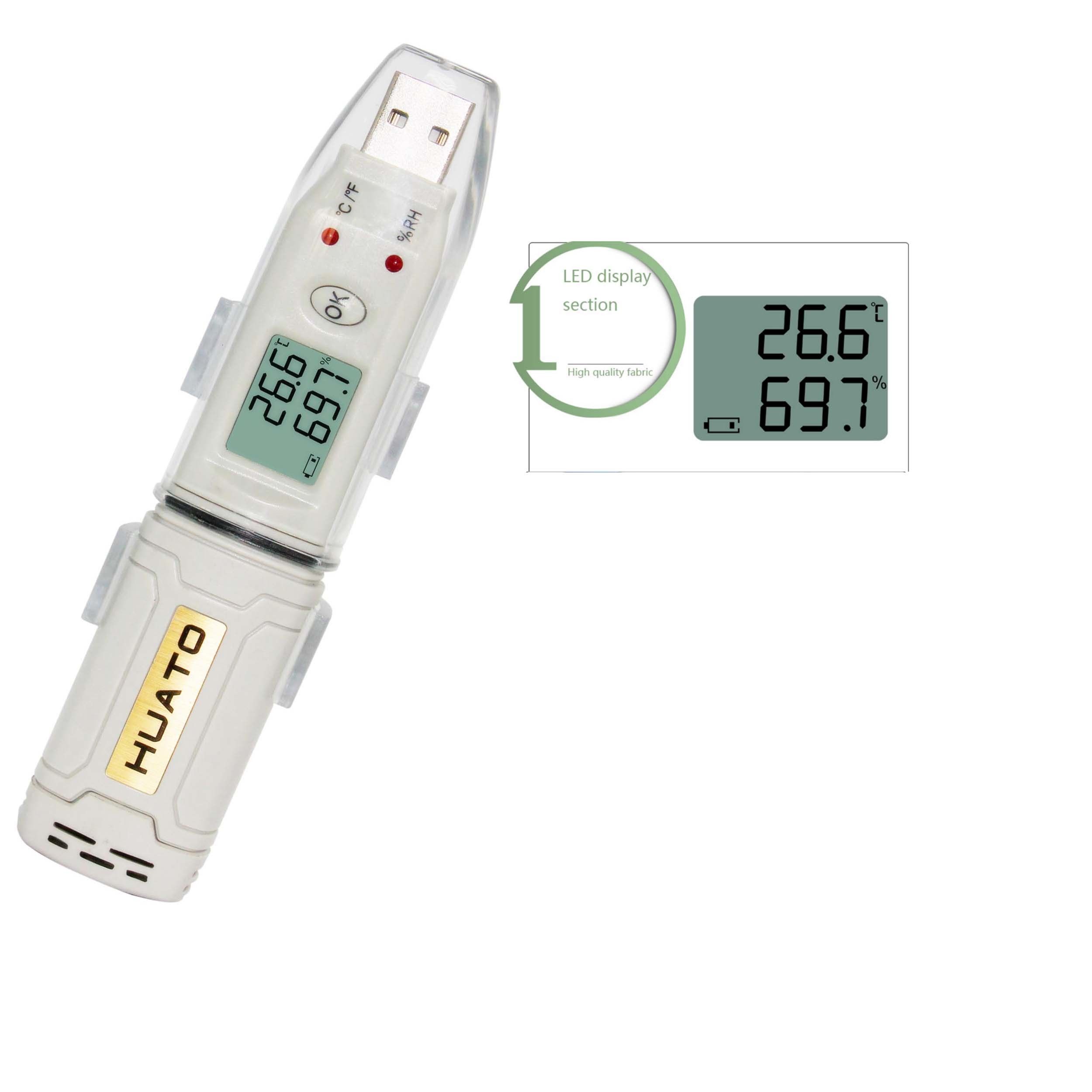 Mini Design USB Data Logger Temperature Usb Logger With LCD Display