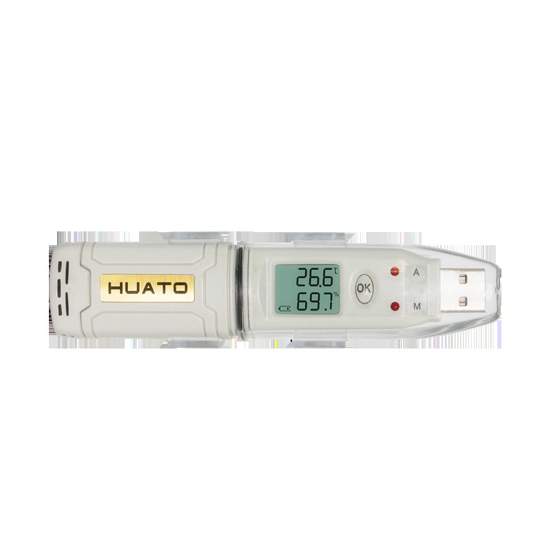 High Precision Usb Data Logger Temperature Humidity With 1/2 AA 3.6V ...