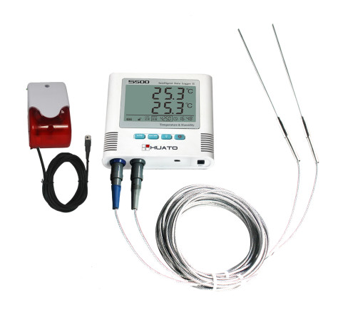 Portable Dual PT100 External Sensor up to 200 degree 0.3 degree accuracy Temperature Data Logger