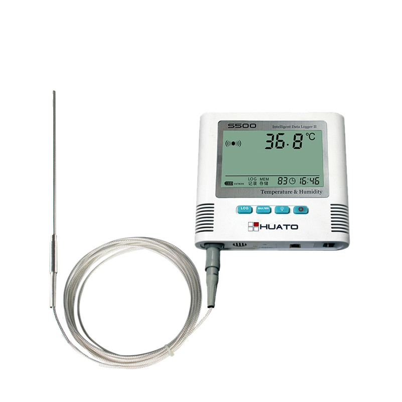 External Single PT100 Temperature Sensor , Portable Temperature Data Logger