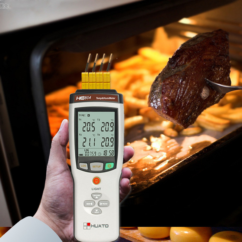 HE804 4 Channel Thermocouple Data Logger Multi Channel Thermocouple Reader