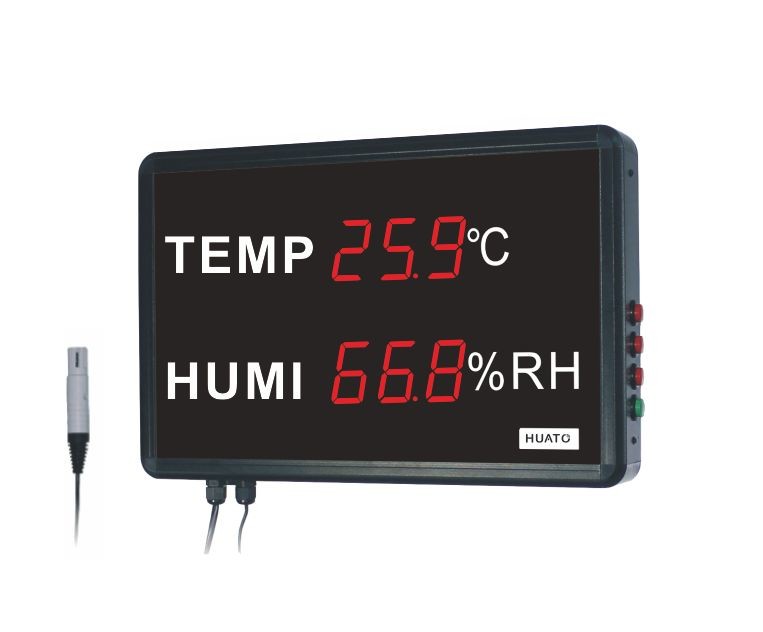 Visual Distancedigital Thermo Hygrometer With Probered LED Display 20 ...