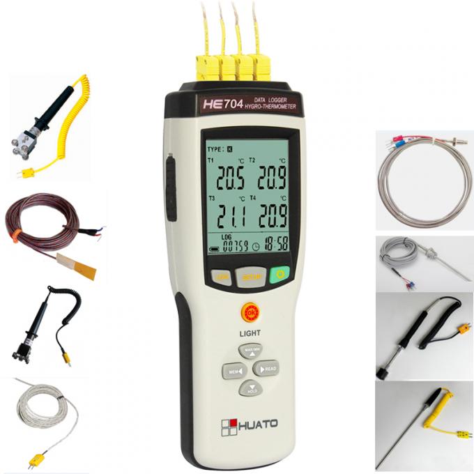 Quad Channels Thermocouple Data Logger Thermocouple Measurement Device