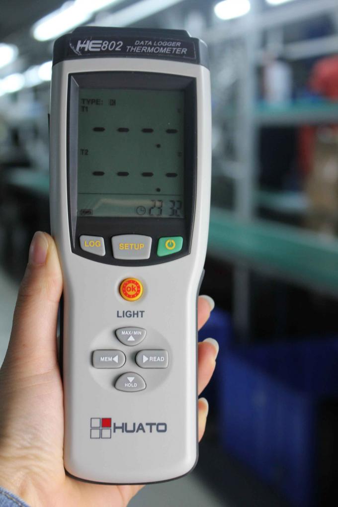 Handheld Thermocouple Thermometer With Double Measuring / Display Channels